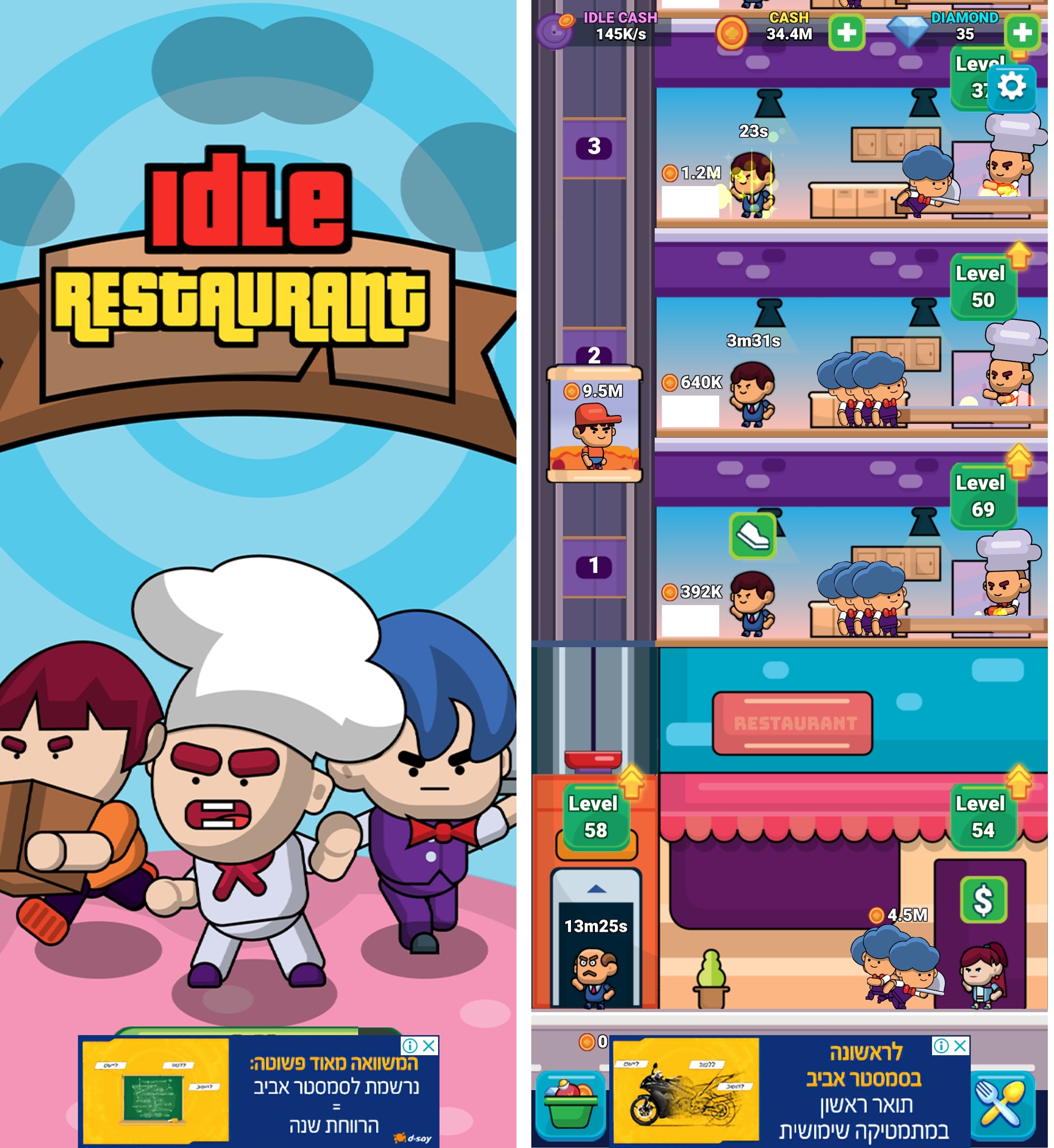 Buy Idle Restaurant App source code - Sell My App