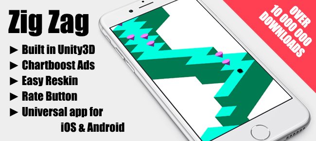 ZigZag Template (iOS + Android) – Sell My App