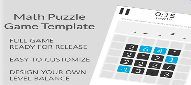 Math Puzzle Game Template – Sell My App
