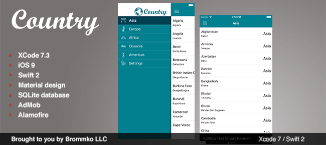 Country – Full iOS Template App – Sell My App