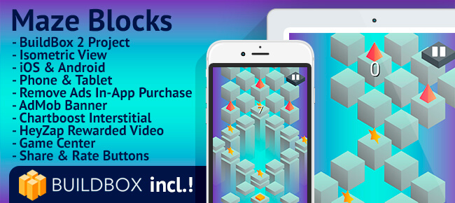 Maze Blocks: BuildBox Game Template (Easy Reskin) – Sell My App