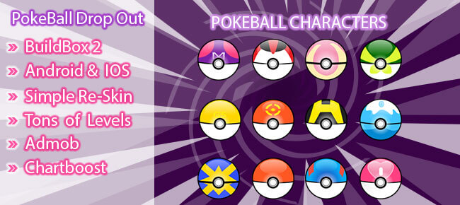 Pokemon Balls Drop Out- One Touch Buildbox Game Template – Sell My App