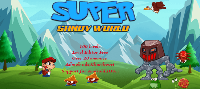 Super Sandy World complete game + LEVEL EDITOR – Sell My App