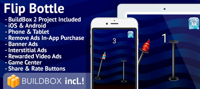 Flip Bottle: BuildBox Game Template (Easy Reskin) – Sell My App