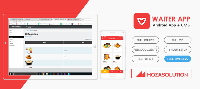 Moza Waiter Android App Full Source Code – Sell My App