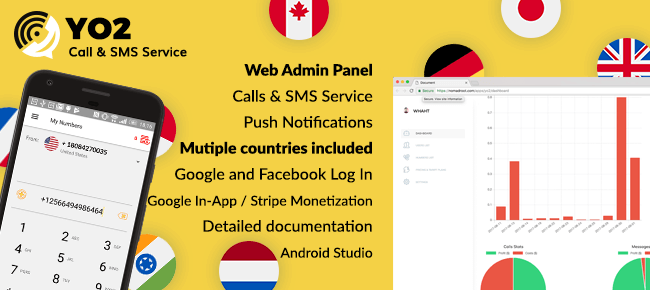 Yo2 VoIP Calls & SMS Services App Template for Android – Sell My App