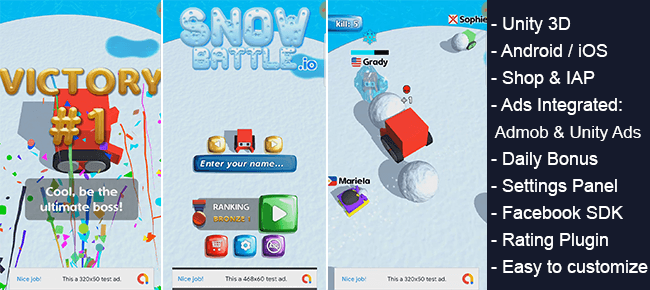 Snowbattle.io – snow ball fights! – Sell My App