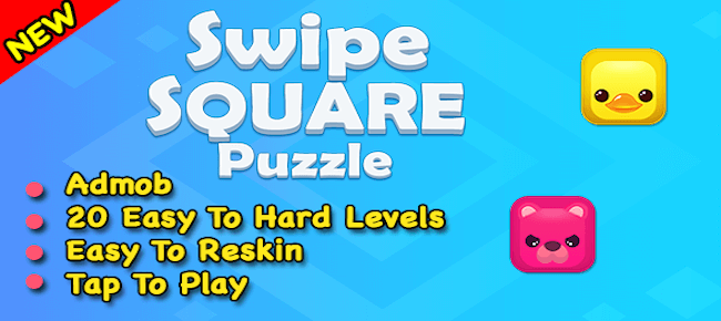 Swipe Square Puzzle Game + Ready For Publish + Android – Sell My App