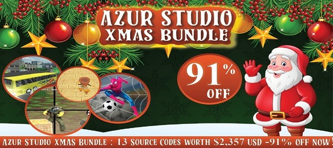 Azur Studio XMAS Bundle: 13 Source Codes worth $2,357 USD -91% OFF NOW! – Sell My App