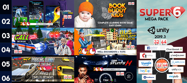 GBS Studio’s Super 6 Mega Bundle: 6 Unity 2019 High-End Games -88% OFF ...