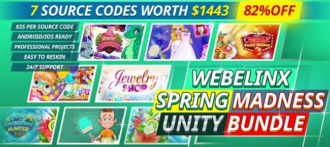Webelinx Spring Madness Unity Bundle 2020: 7 Games -82% OFF NOW! – Sell My App
