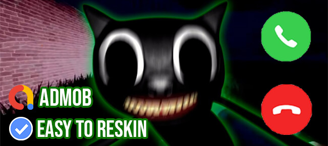 Fake Call Cartoon Cat Unity Code Source with Admob – Sell My App