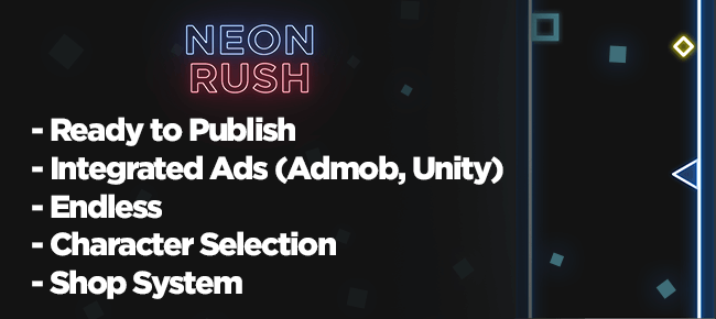 Neon Rush – Endless One Touch Games – Sell My App