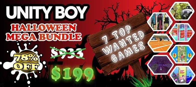 Unity Boy’s Halloween Super Bundle: 7 Premium Source Codes -78% OFF NOW! – Sell My App