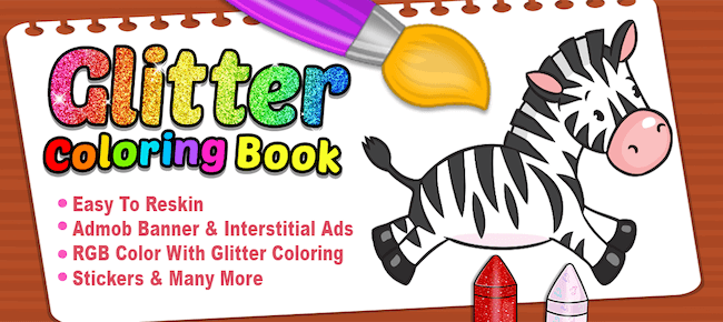 Glitter Coloring Book Game For Kids – Sell My App