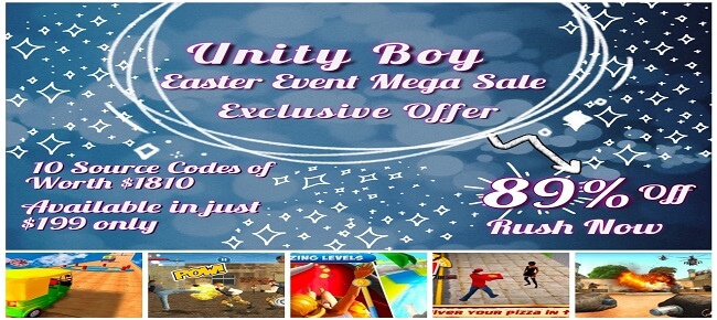 Unity Boy’s Easter Mega Sale Offer: 10 Unity 3D Source Codes -89% OFF NOW! – Sell My App