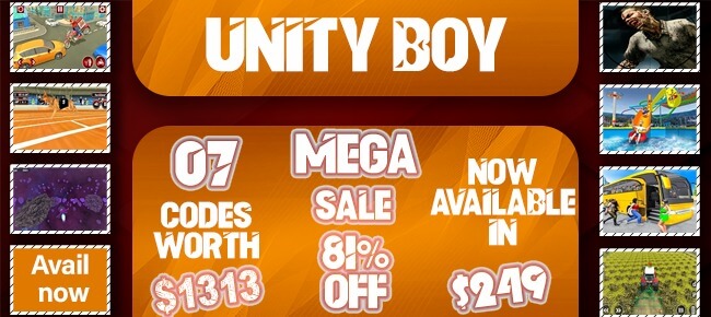 Unity Boy’s Mega Bundle Offer: 7 Source Codes Worth $1,313 USD – 81% OFF! – Sell My App