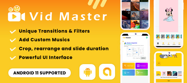 Vid Master – Movie & Slideshow Maker (Android 11 Supported) – Sell My App