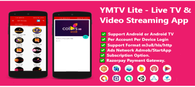YM TV Lite – Live TV & Video Streaming App – Sell My App