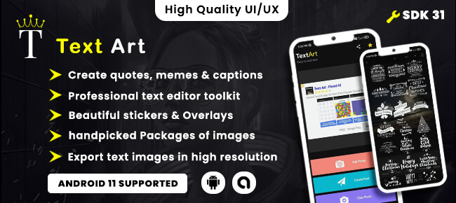 Text Art – Photo Text Editor for making quotes, memes, post and ...