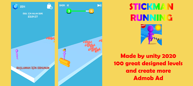 Stickman Running – Platformer Complete Unity Game – Sell My App