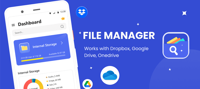 File Manager With Google Drive , One Drive, DropBox – Sell My App