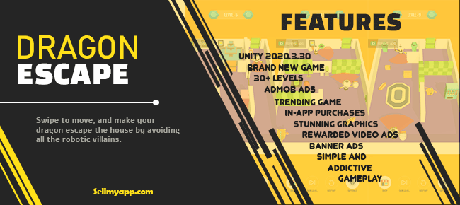 Dragon Escape – Hypercasual Puzzle Game – Sell My App