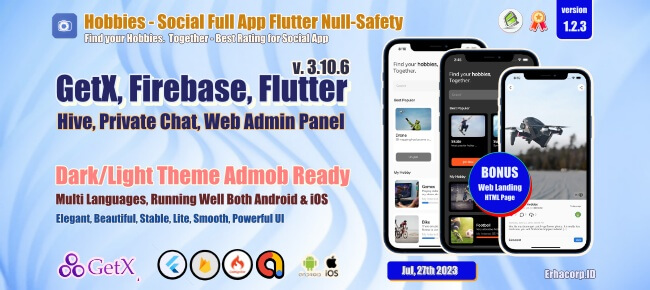 Hobbies – Social Full Flutter App With Chat | Web Admin Panel | GetX | Hive – Sell My App