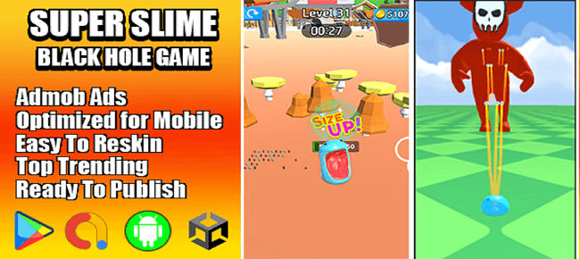 Super Slime – Black Hole Game Unity Source Code – Sell My App