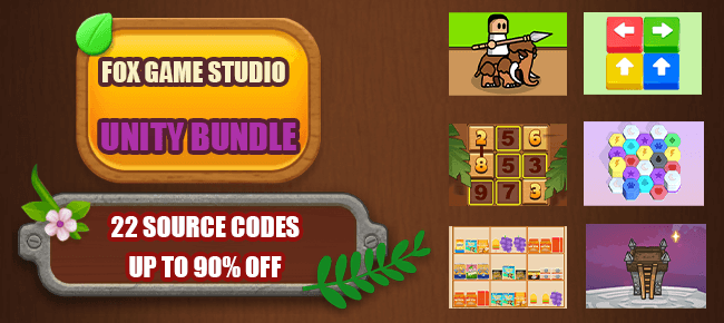 Fox Game Studio Unity Bundle : 22 Most Wanted Projects – 90 % OFF NOW! – Sell My App