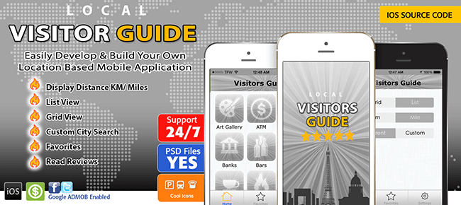 Local Visitor’s Guide – iOS App – Sell My App